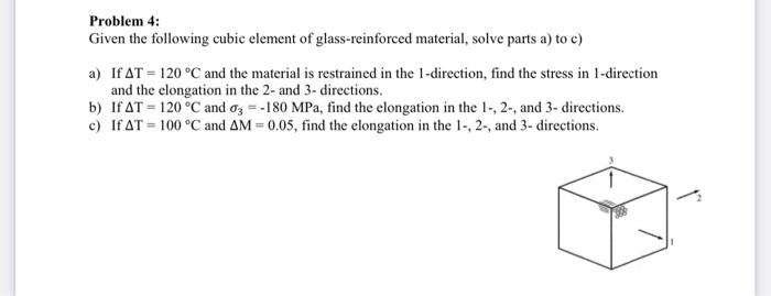 Solved Problem 4: Given the following cubic element of | Chegg.com