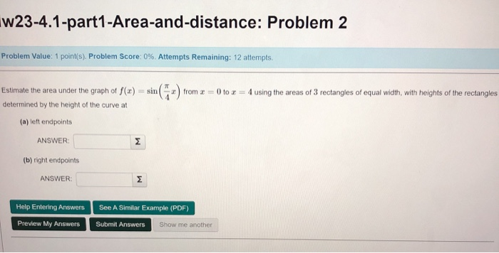 Solved w23-4.1-part1-Area-and-distance: Problem 2 Problem | Chegg.com