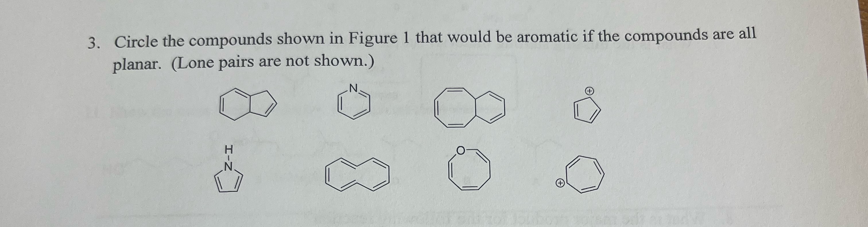Solved Circle the compounds shown in Figure 1 ﻿that would be | Chegg.com