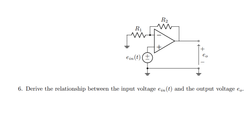 Solved Derive the relationship between the input voltage | Chegg.com