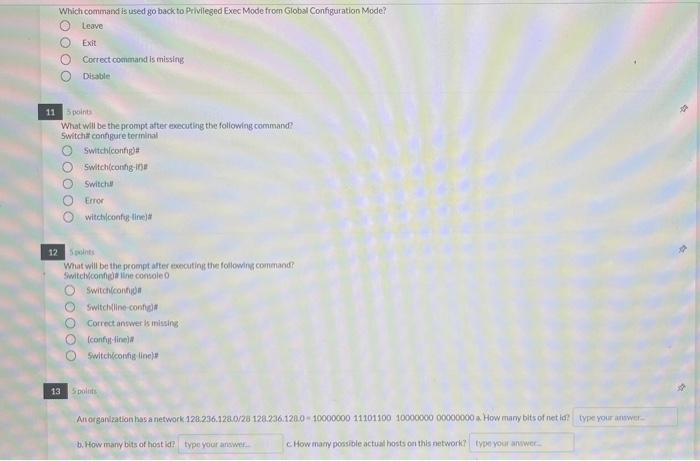Solved Which command is used go back to Privileged Exec Mode | Chegg.com