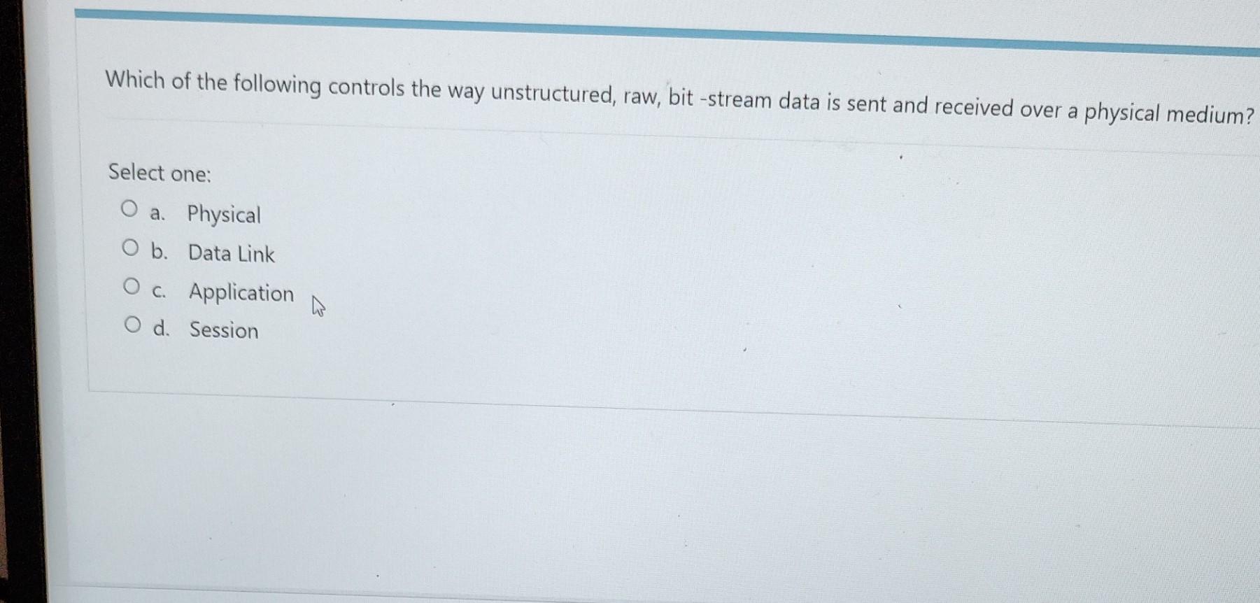 Solved Which of the following controls the way unstructured, | Chegg.com