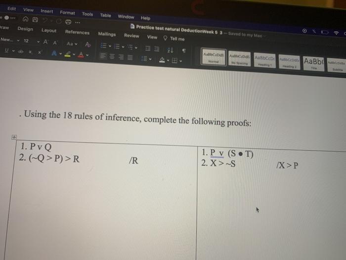 Solved Edit View Insert Format Tools 08 Table Window Help 