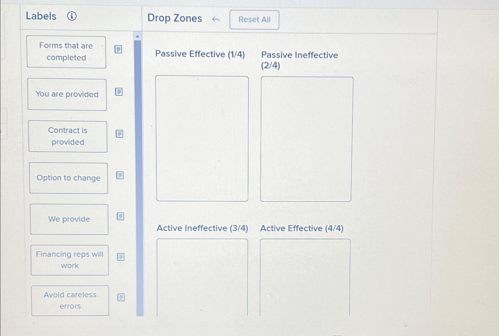 Solved LabelsDrop ZonesForms that are completedYou are | Chegg.com