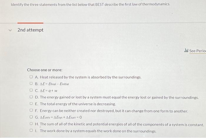 Solved Identify the three statements from the list below | Chegg.com