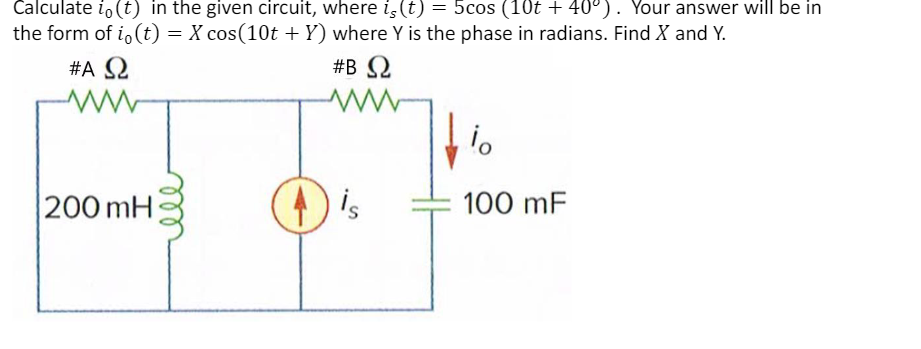 Solved Calculate i0(t) ﻿in the given circuit, where | Chegg.com