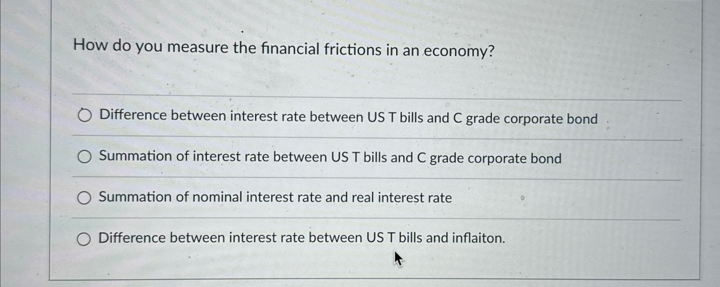 Solved How do you measure the financial frictions in an | Chegg.com