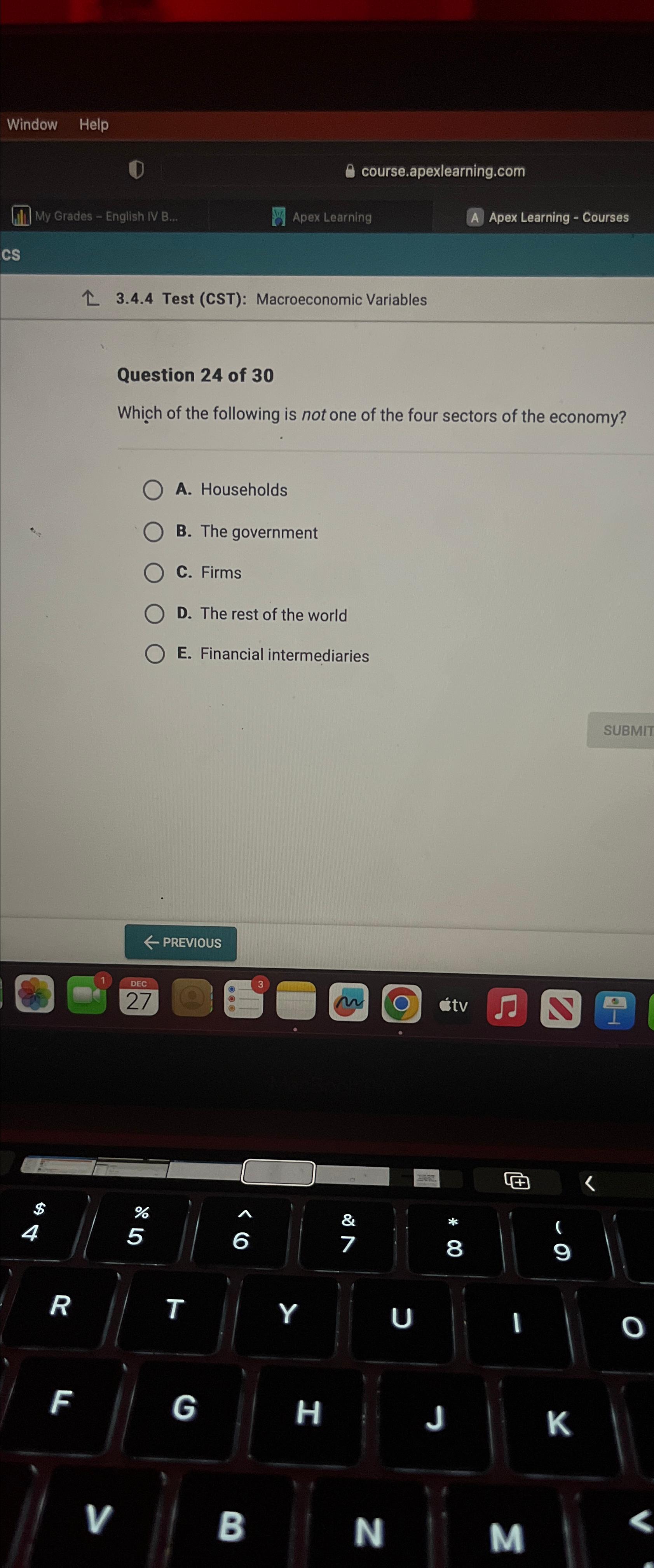 Solved Window Help(1)course.apexlearning.comMy Grades - | Chegg.com