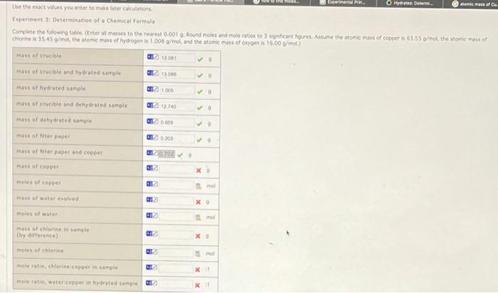 Solved Darin ammes of Use the exact values you enter te ruke | Chegg.com