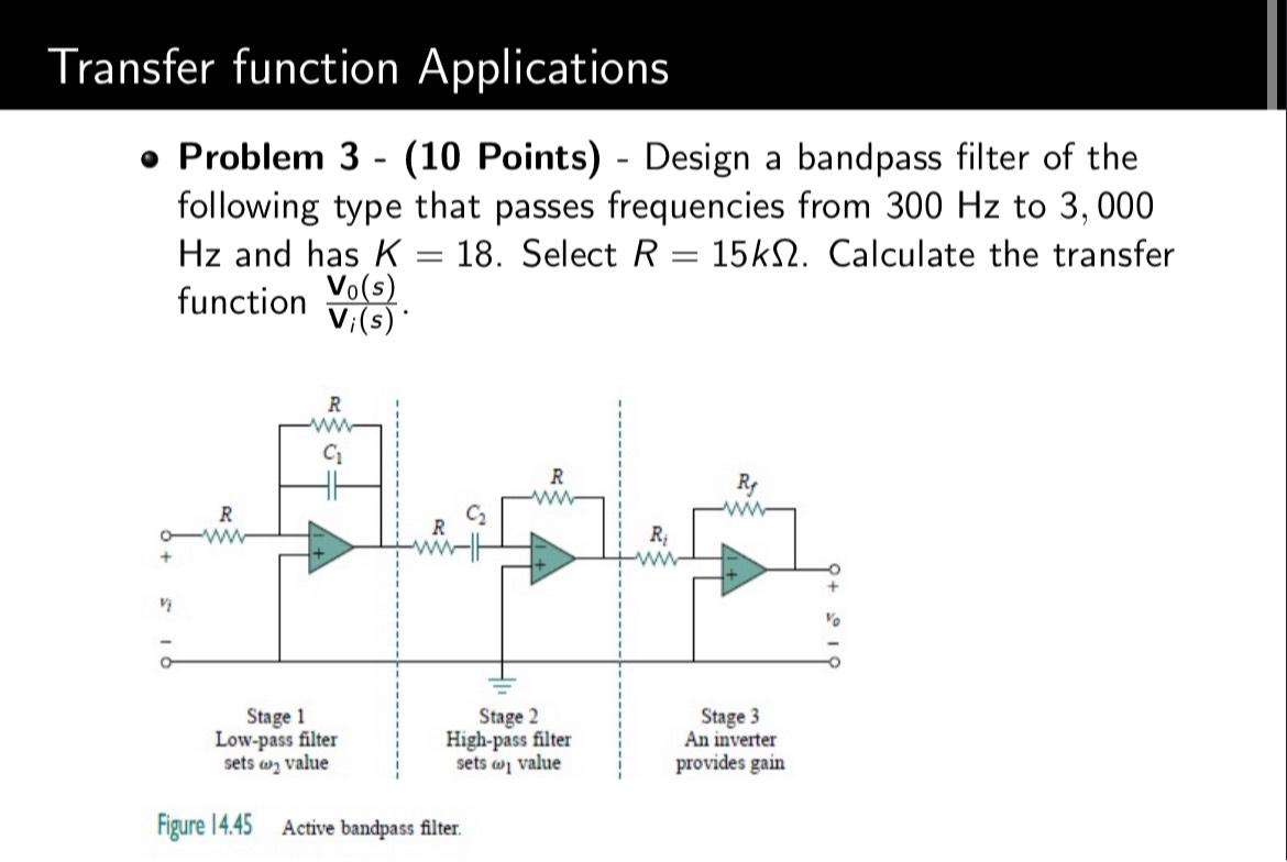Solved Transfer function ApplicationsProblem 3 - (10 | Chegg.com