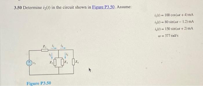 Solved 3.50 Determine i2(t) in the circuit shown in Figure | Chegg.com