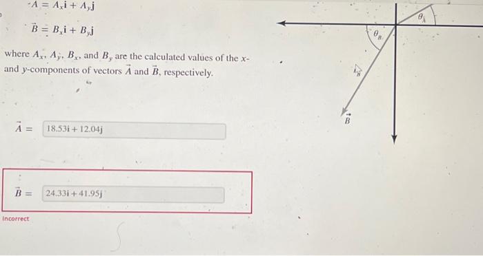 [Solved]: help please Two vectors A and B are shown in the f