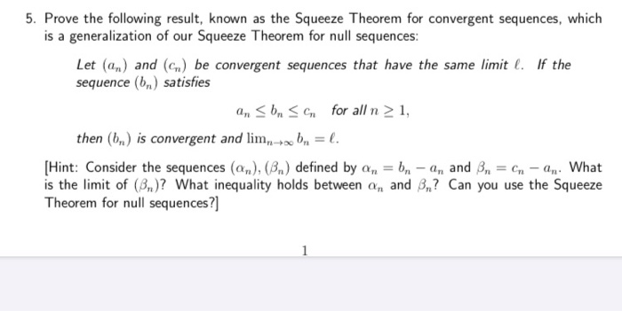 Solved 5. Prove the following result, known as the Squeeze | Chegg.com