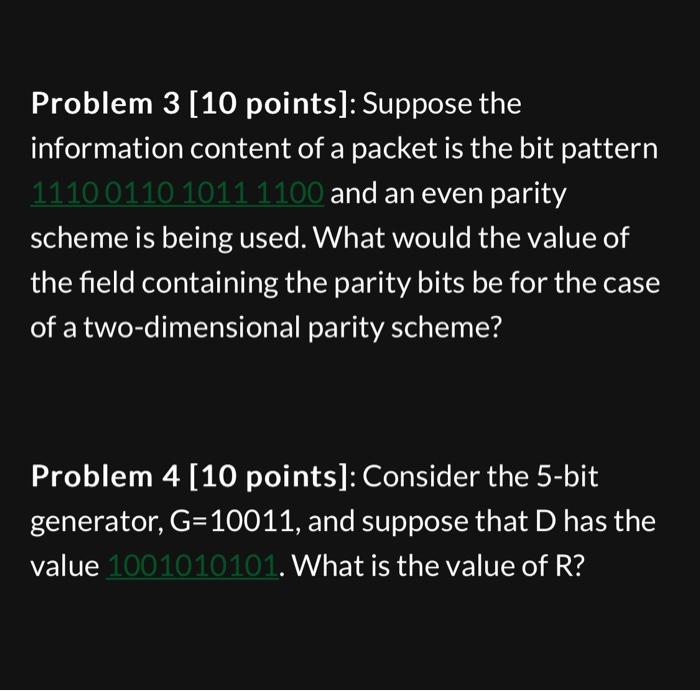 Solved Problem 3 [10 points]: Suppose the information | Chegg.com