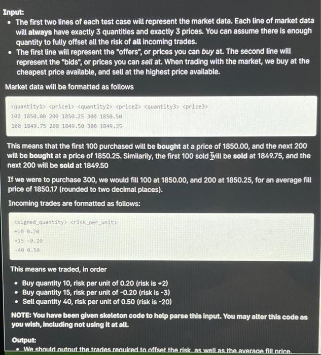 Solved In order to properly offload risk, we need to | Chegg.com