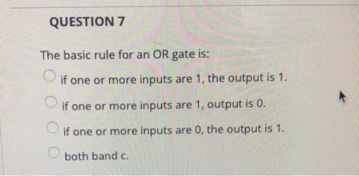 Solved QUESTION 1 The binary concept makes use of the fact | Chegg.com