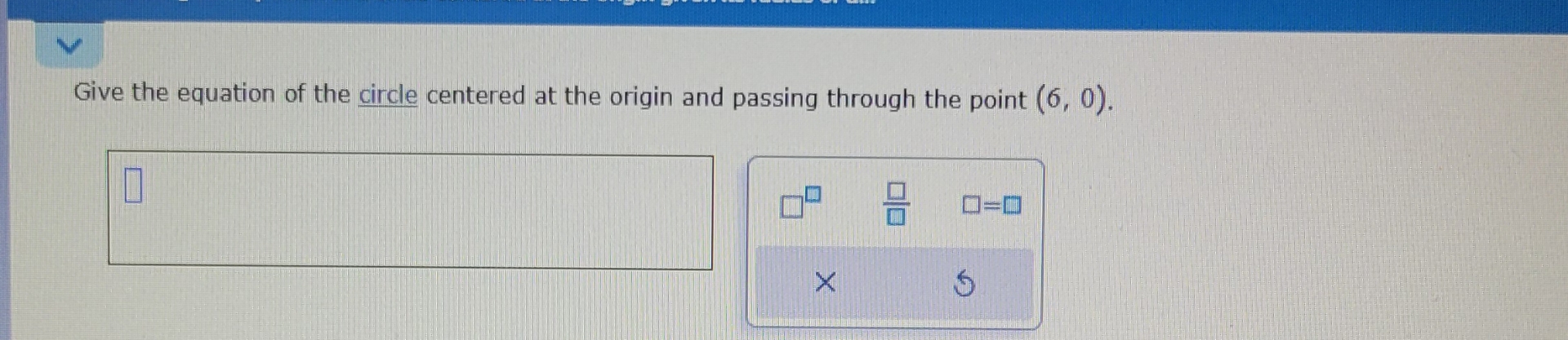 Solved Give the equation of the circle centered at the | Chegg.com