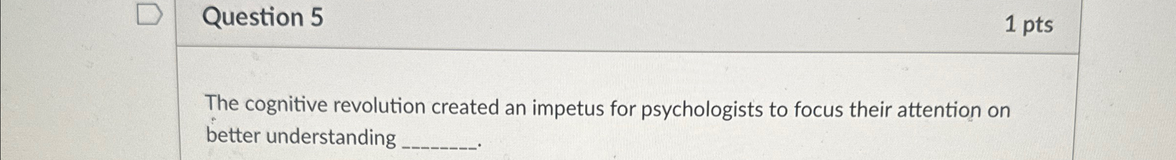 Solved Question 51 ﻿ptsThe cognitive revolution created an | Chegg.com
