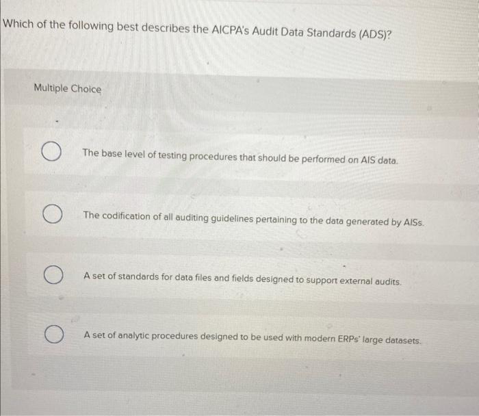 Solved Which of the following best describes the AlCPA's | Chegg.com