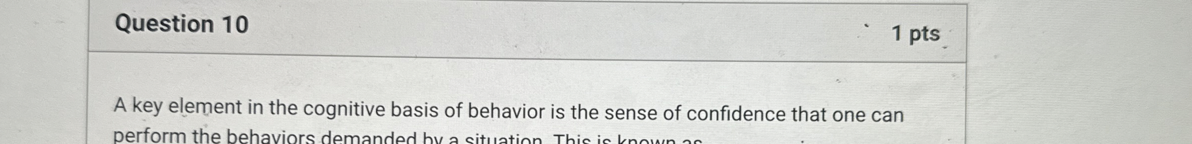 Solved Question 101 ﻿ptsA key element in the cognitive basis | Chegg.com