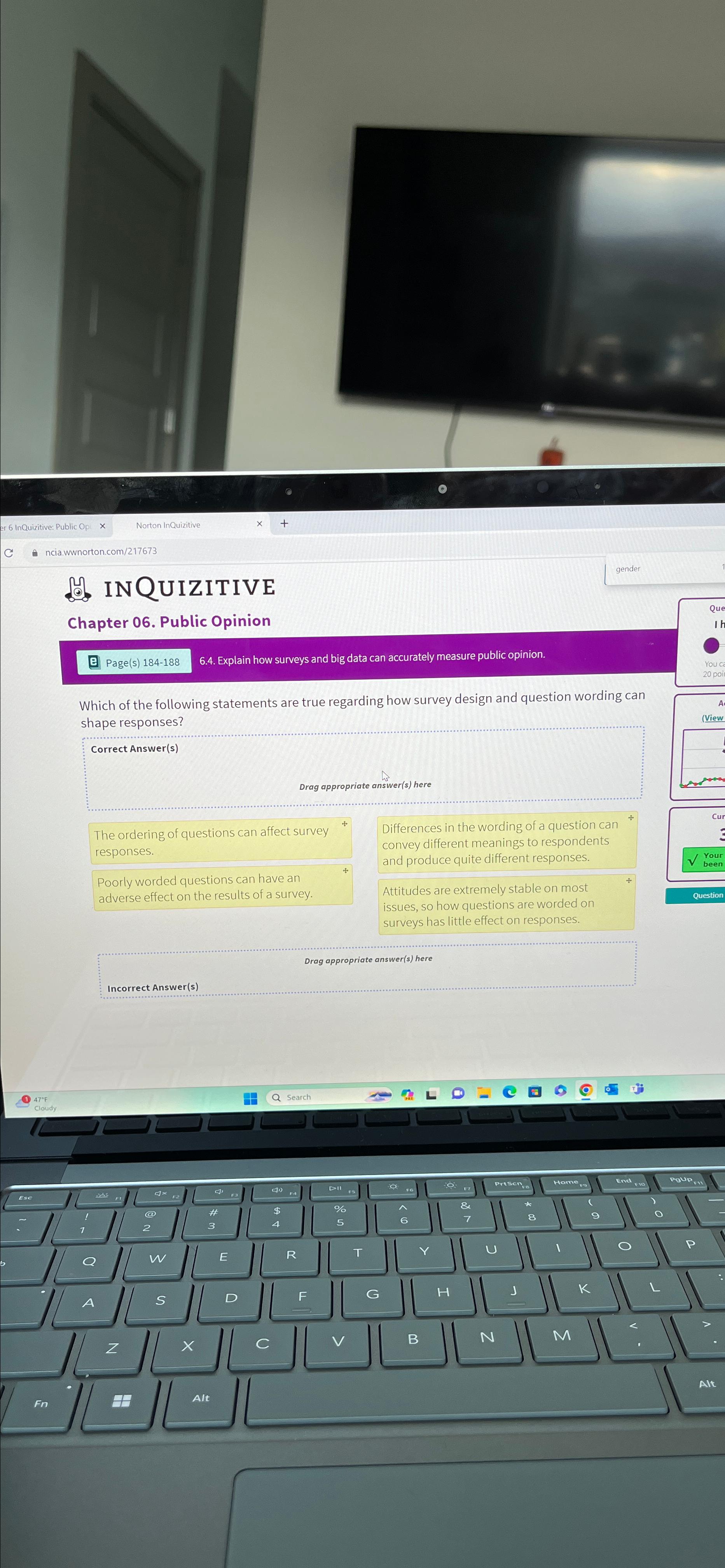 Solved INQUIZITIVE\\nChapter 06. Public Opinion\\n6.4. | Chegg.com