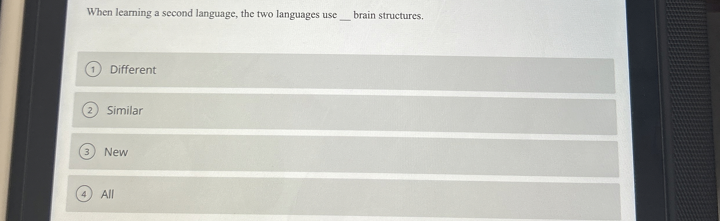 Solved When learning a second language, the two languages | Chegg.com