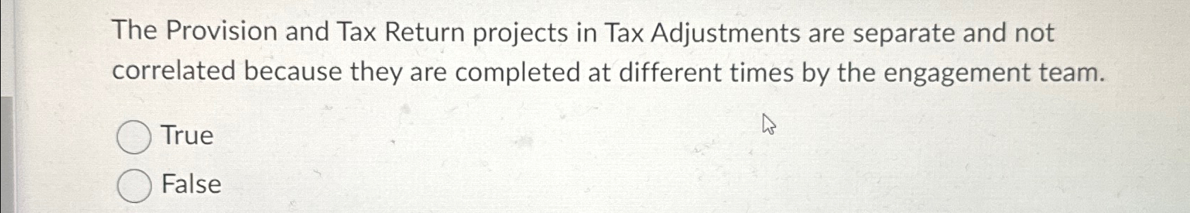 Solved The Provision and Tax Return projects in Tax | Chegg.com
