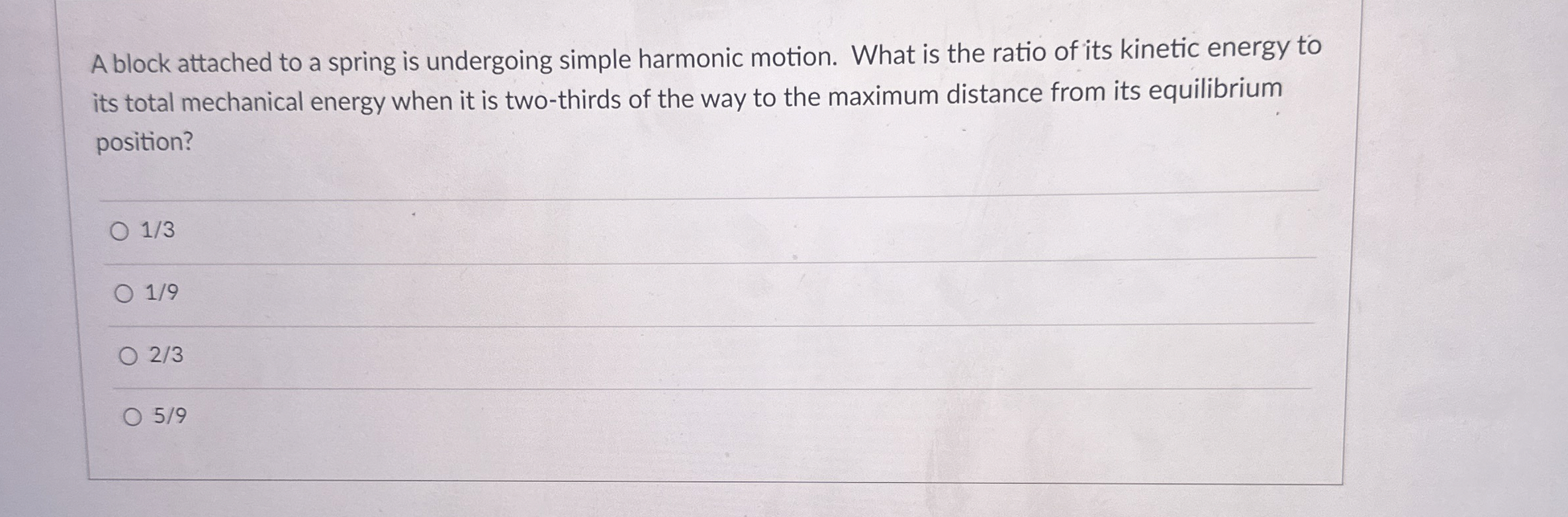 Solved A block attached to a spring is undergoing simple | Chegg.com