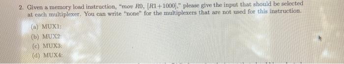 Solved 1 CPU Datapath The following figure shows the overall | Chegg.com