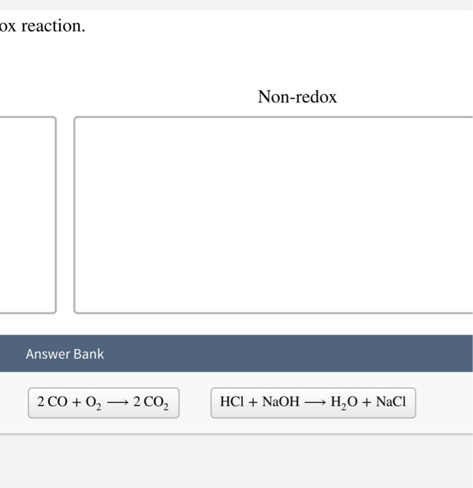 Solved Classify each reaction as a redox reaction or a | Chegg.com