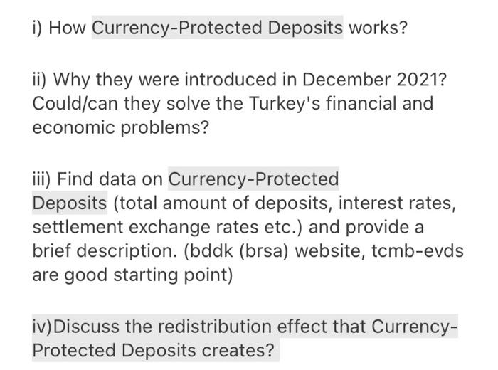 Solved i) How Currency-Protected Deposits works? ii) Why | Chegg.com