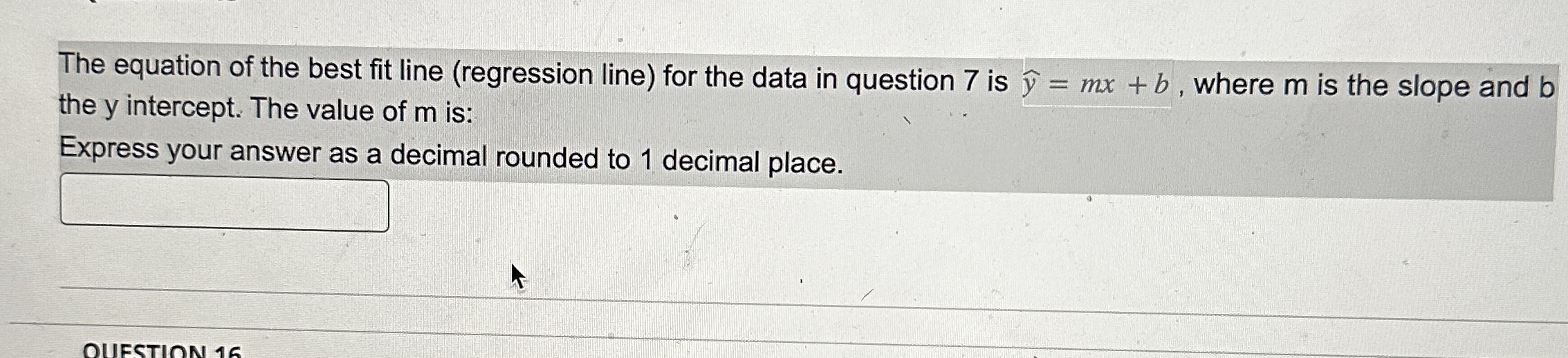 Solved The equation of the best fit line (regression line) | Chegg.com