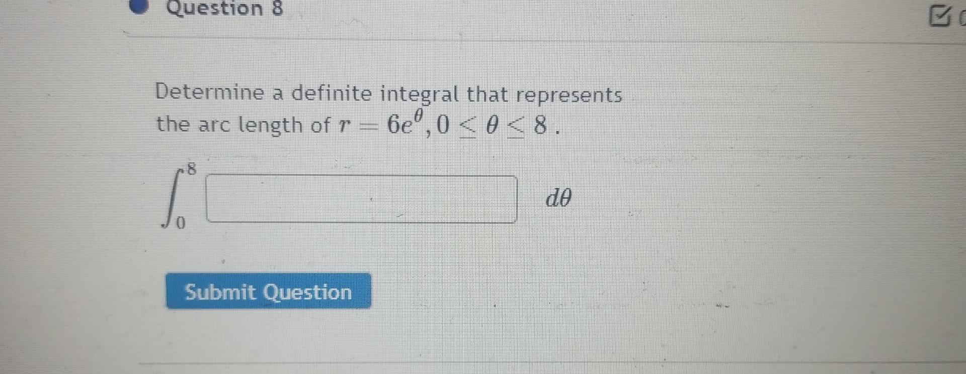 Solved Determine a definite integral that represents the arc | Chegg.com