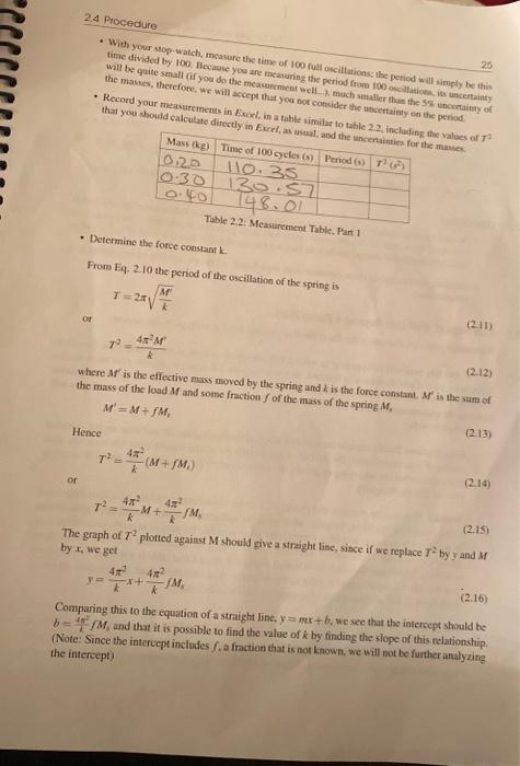 Solved hello please help me calculate T^2 in the table for | Chegg.com