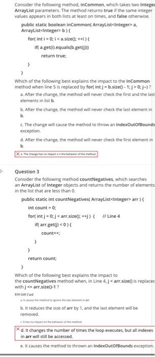 Solved Consider the following method, inCommon, which takes | Chegg.com