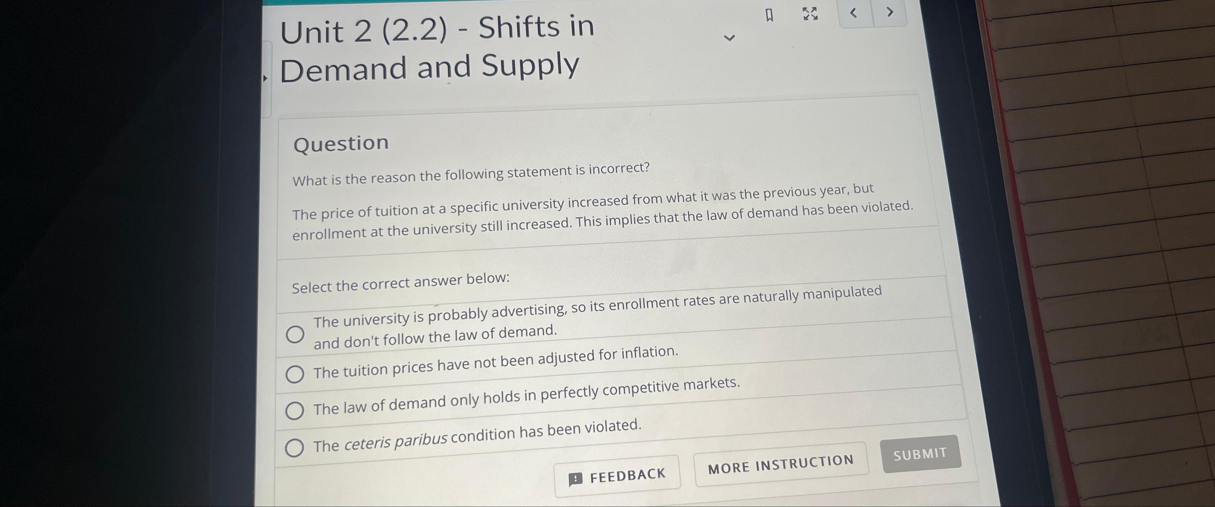 Solved Unit 2 (2.2) - ﻿Shifts in Demand and | Chegg.com