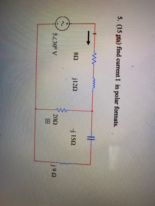 Solved 5. (15 pts) find current I in polar formats. HH 8Ω | Chegg.com Solved 5. (15 pts) find current I in polar formats. HH 8Ω | Chegg.com