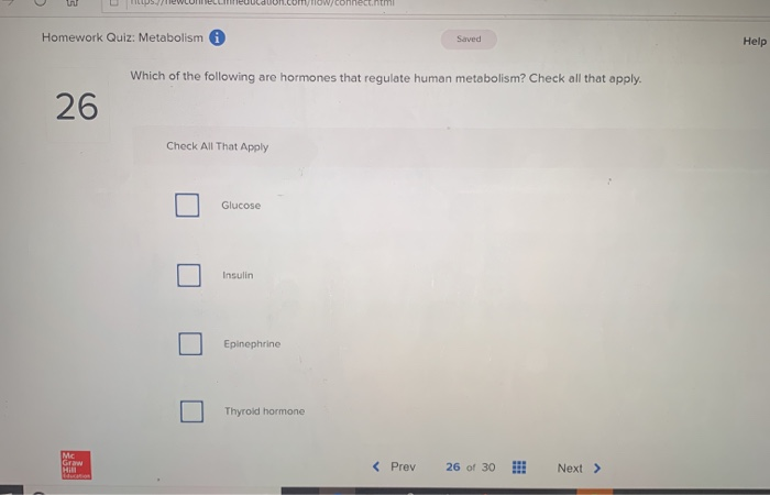 Solved 7 WOW! Homework Quiz: Metabolism Saved Help Which of | Chegg.com Solved 7 WOW! Homework Quiz: Metabolism Saved Help Which of | Chegg.com
