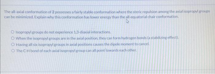 Solved Identify the all-axial chair conformation of compound | Chegg.com