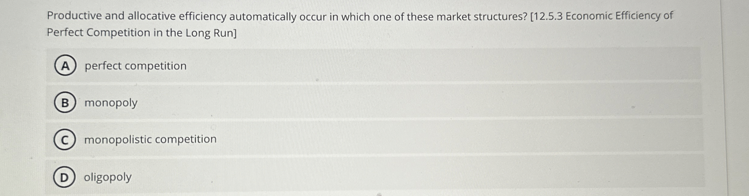 Solved Productive and allocative efficiency automatically | Chegg.com