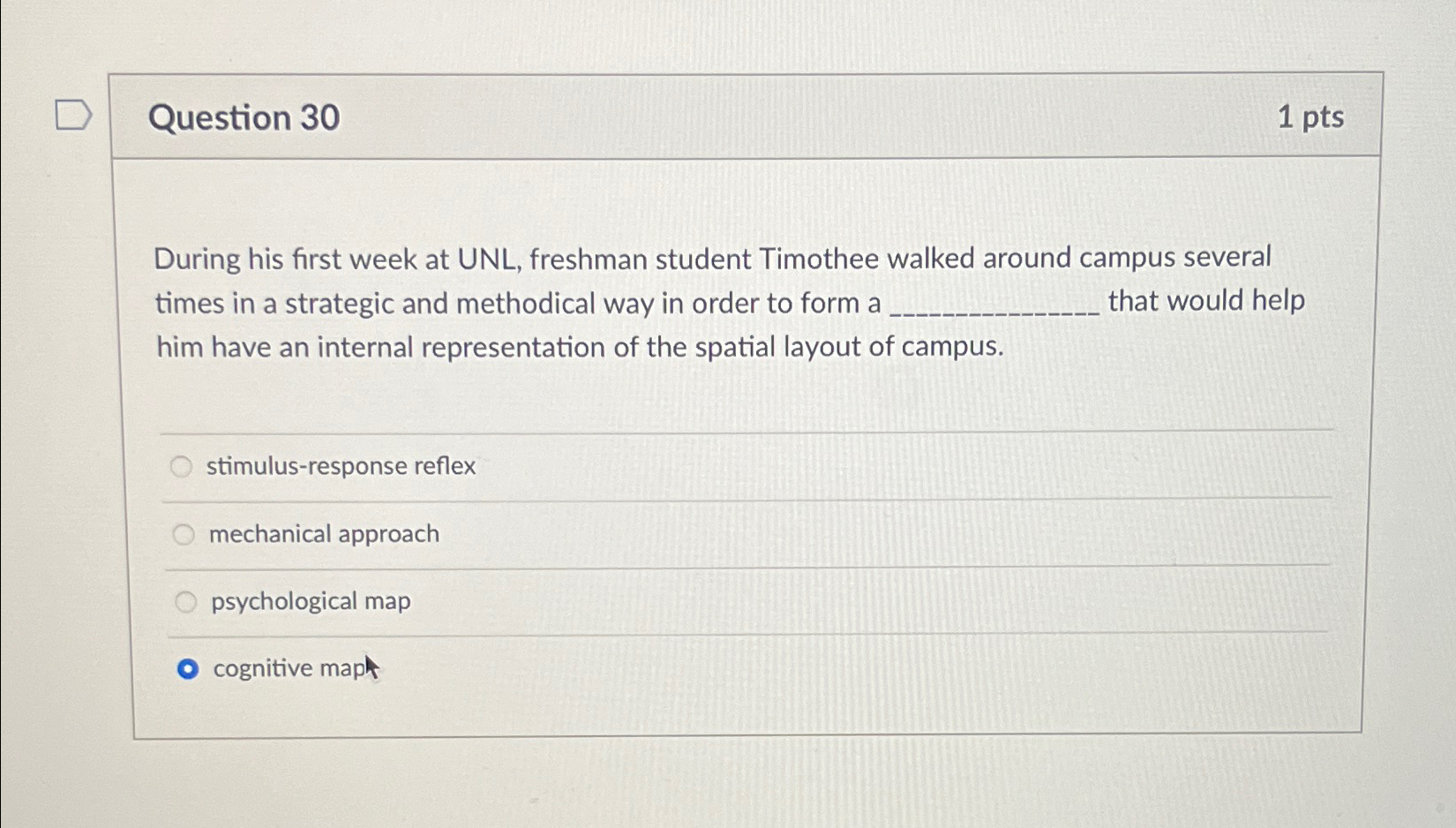 Solved Question 301ptsDuring his first week at UNL, freshman | Chegg.com