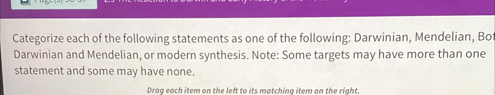 Solved Categorize each of the following statements as one of | Chegg.com