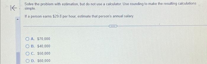 Solved Solve the problem with estimation, but do not use a | Chegg.com