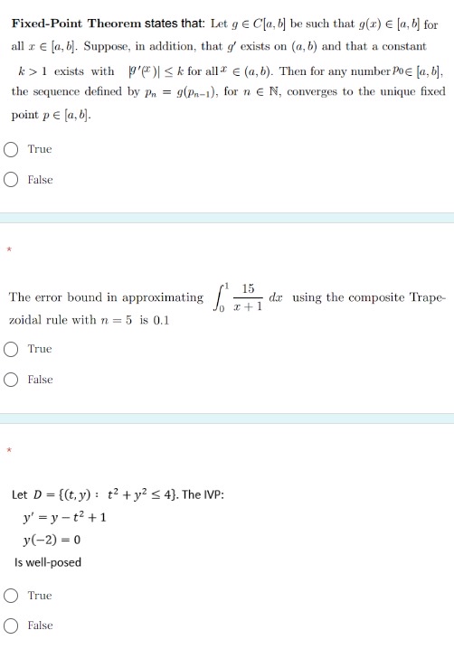 According to numerical analysis solve these three | Chegg.com