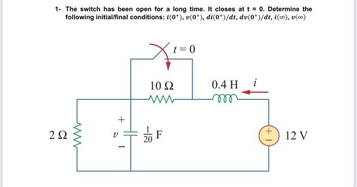 Solved Circuits question please solve the following question | Chegg.com