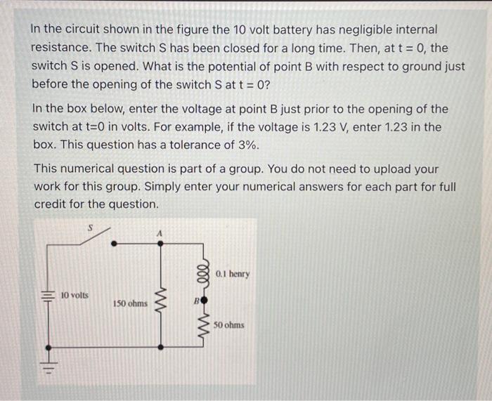 Solved In the circuit shown in the figure the 10 volt | Chegg.com