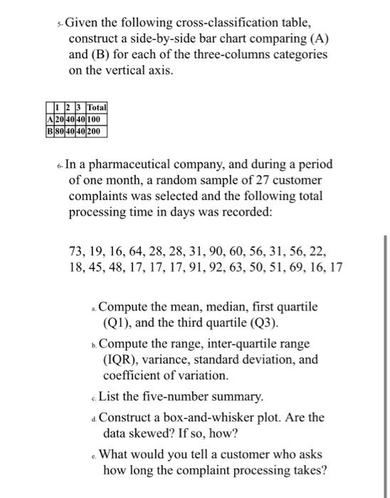 Solved s-Given the following cross-classification table, | Chegg.com