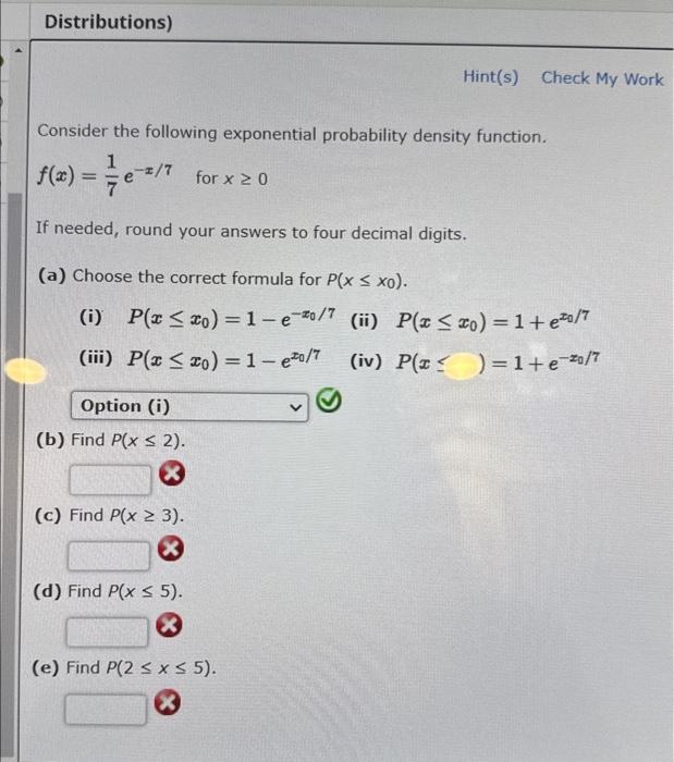 Solved Hint S Check My Wo Consider The Following