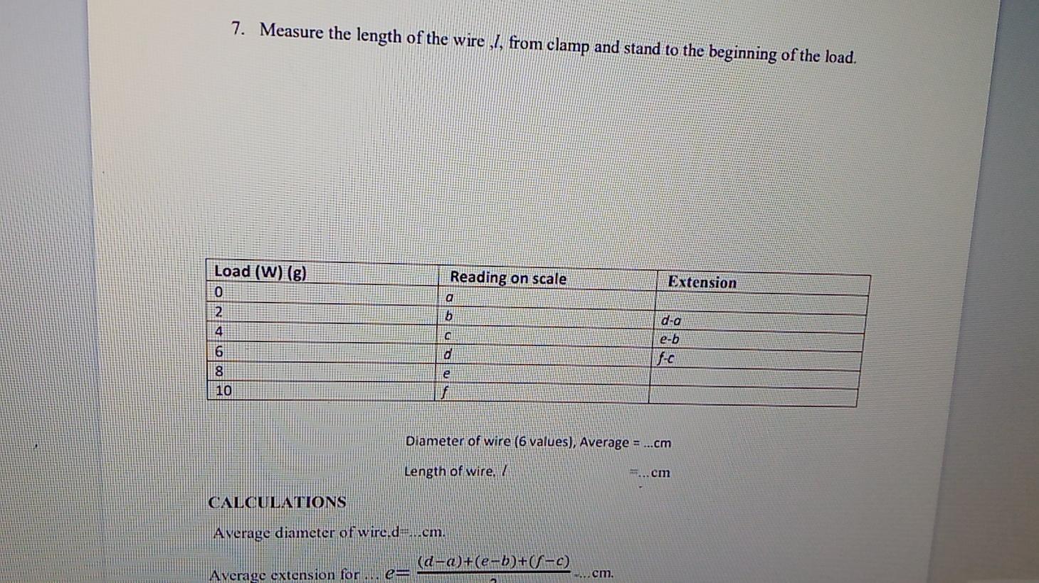 EXPERIMENT 3: MEASUREMENT OF YOUNG'S MODULUS FOR A | Chegg.com