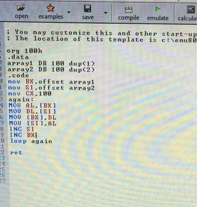 Solved edit (re write) this cod for swap between 3 array | Chegg.com
